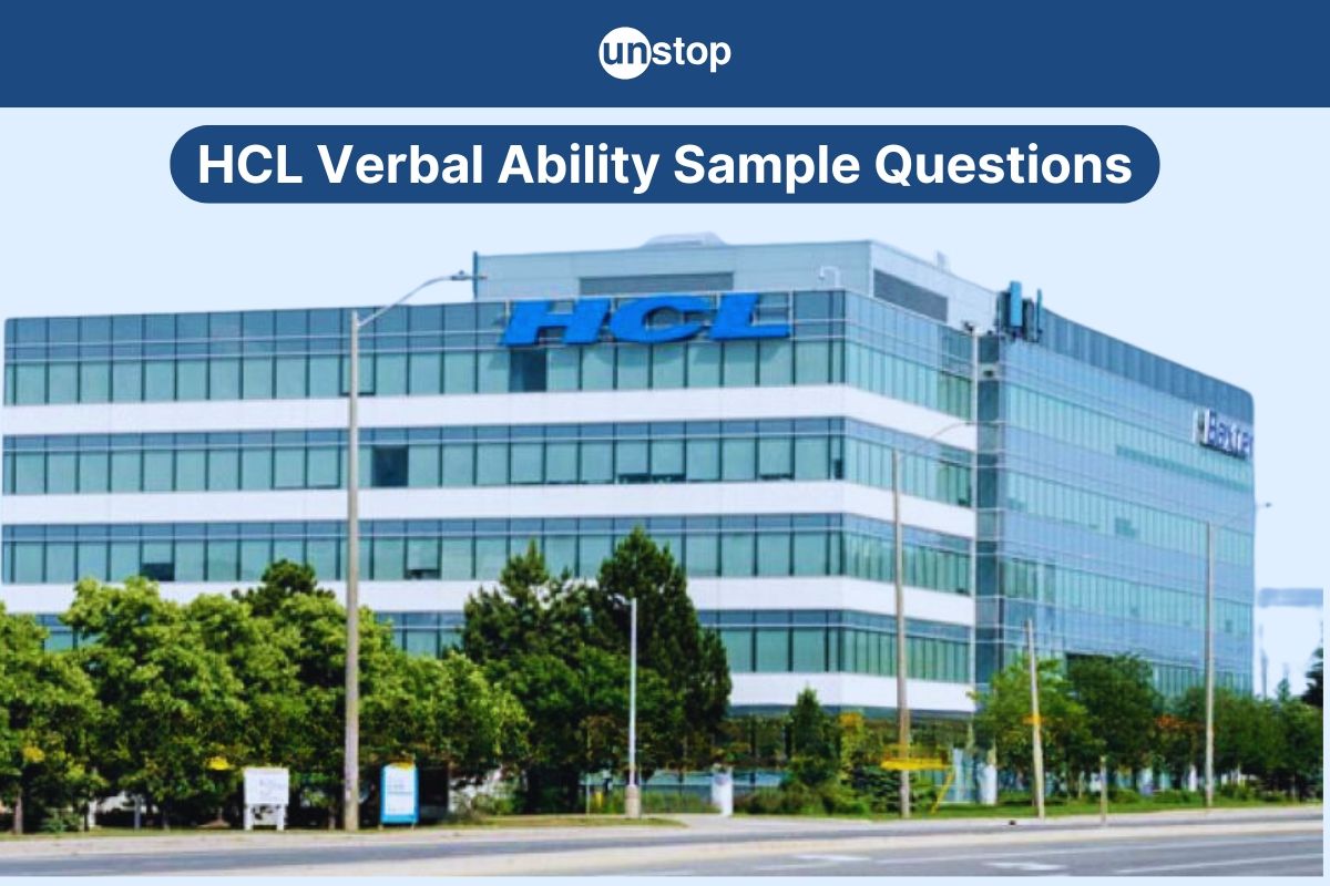 HCL Verbal Ability Questions: Top 5 Sample MCQs with Solutions // Unstop