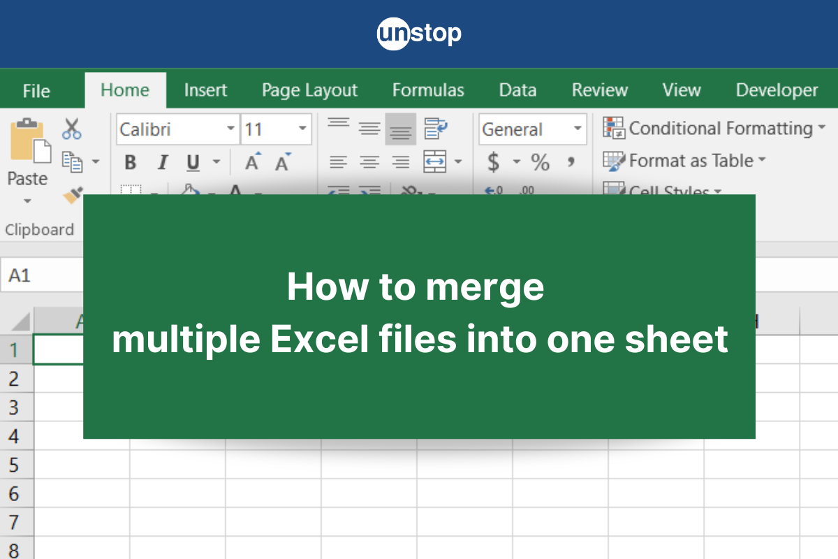 How to merge sheets in excel - 6 methods // Unstop How to merge sheets in excel - 6 methods // Unstop