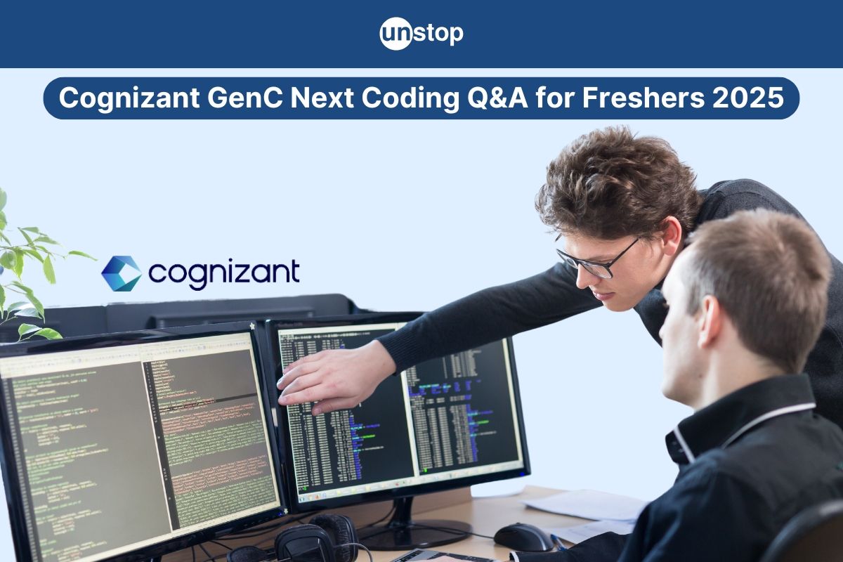 Cognizant GenC Next Coding Questions & Answers for Freshers // Unstop Cognizant GenC Next Coding Questions & Answers for Freshers // Unstop