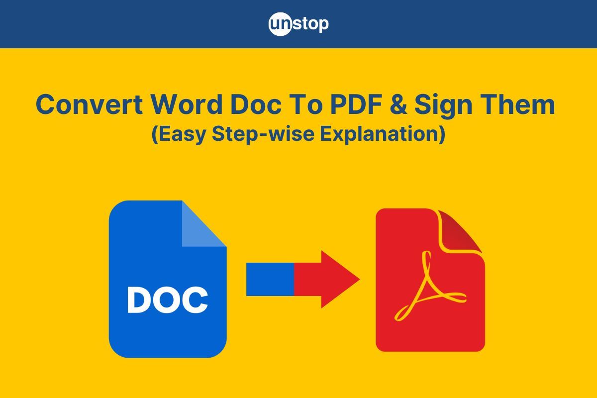 How To Convert A Word Document To PDF And Sign It Online // Unstop