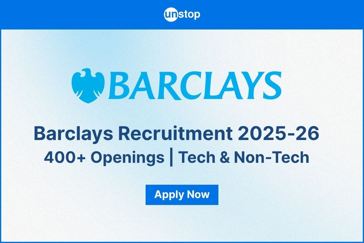 Barclays Recruitment 2025: 400+ Openings Across Tech, Finance, HR & More // Unstop