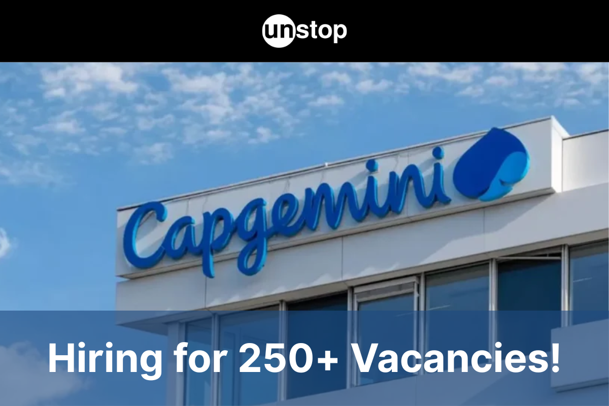 Capgemini Hiring: 250+ Jobs Across Multiple Domains & Experience Levels! // Unstop