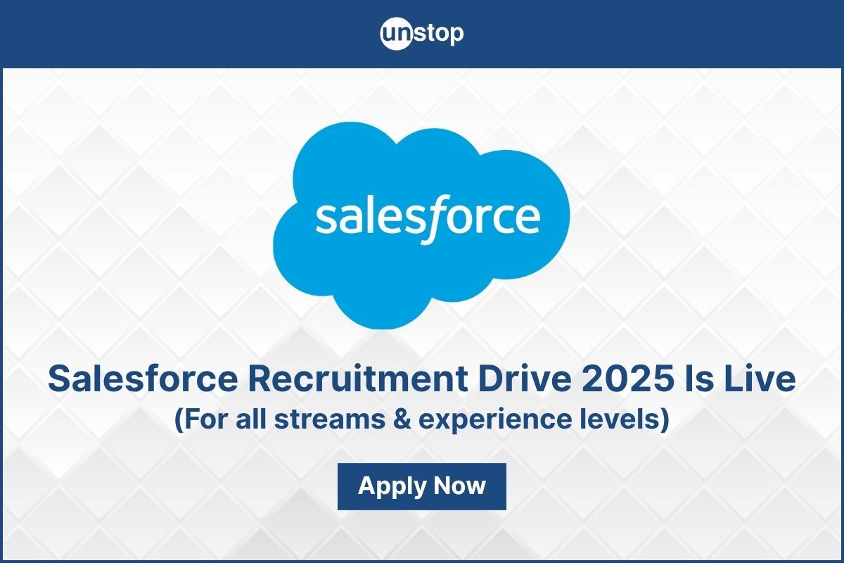 Salesforce Hiring 2025: 130+ Openings– All Streams & Experience Levels // Unstop