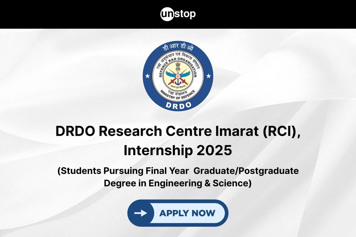 DRDO RCI Paid Internship 2025 for Engineering & Science Students // Unstop DRDO RCI Paid Internship 2025 for Engineering & Science Students // Unstop