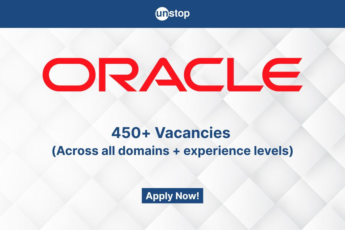 Oracle Hiring In India 450 Jobs Across Domains For Freshers And Experienced Unstop