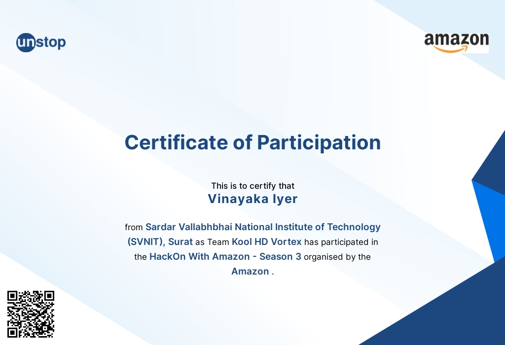 Vinayaka Iyer - Software Engineer Intern - Searce Inc | LinkedIn Vinayaka Iyer - Software Engineer Intern - Searce Inc | LinkedIn