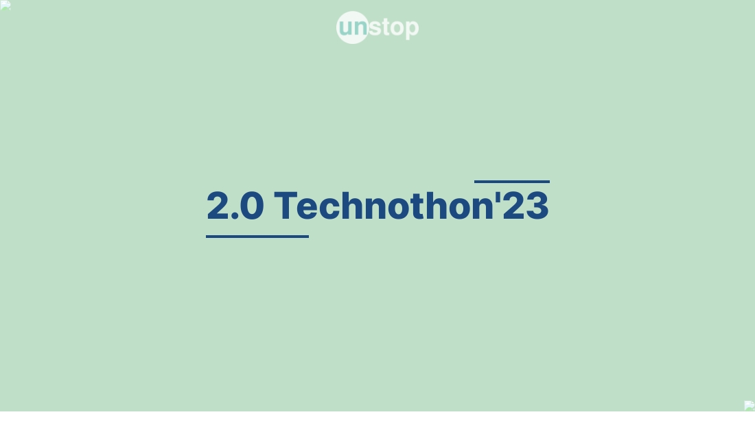 2.0 Technothon'23 by Galgotias College of Engineering & Technology (GCET), Greater Noida ...