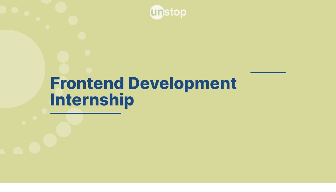 Frontend Development Internship At Mentoraide Shaping The Future Of User Experience By 