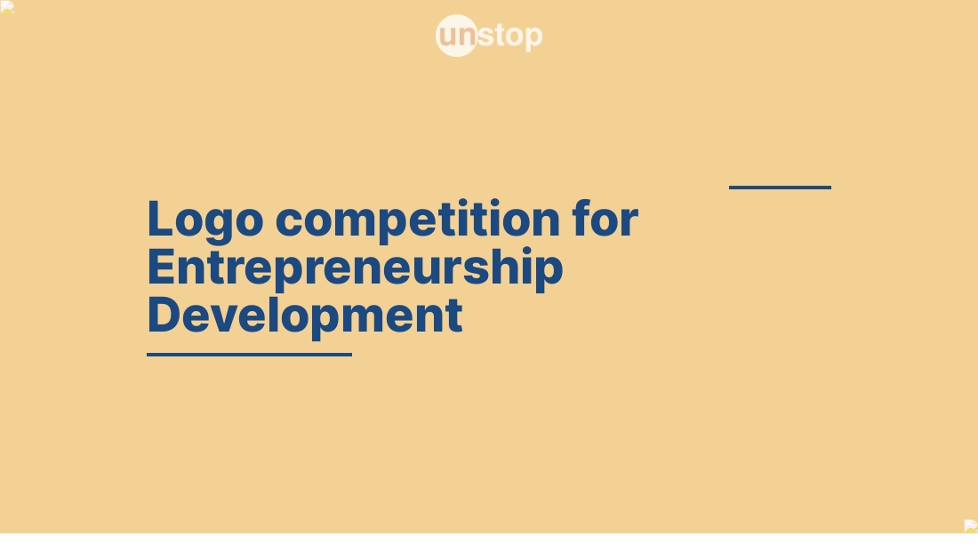 Logo competition for Entrepreneurship Development Cell by PSCMR College ...