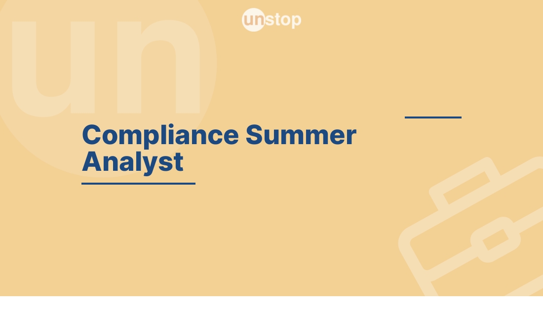 Compliance Compliance Summer AnalystSummer Analyst by Morgan Stanley! // Unstop (formerly ...