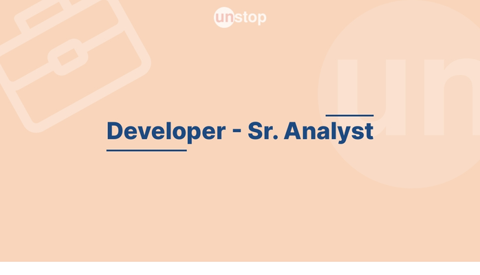 Developer - Sr. Analyst by Deloitte! // Unstop (formerly Dare2Compete) Developer - Sr. Analyst by Deloitte! // Unstop (formerly Dare2Compete)