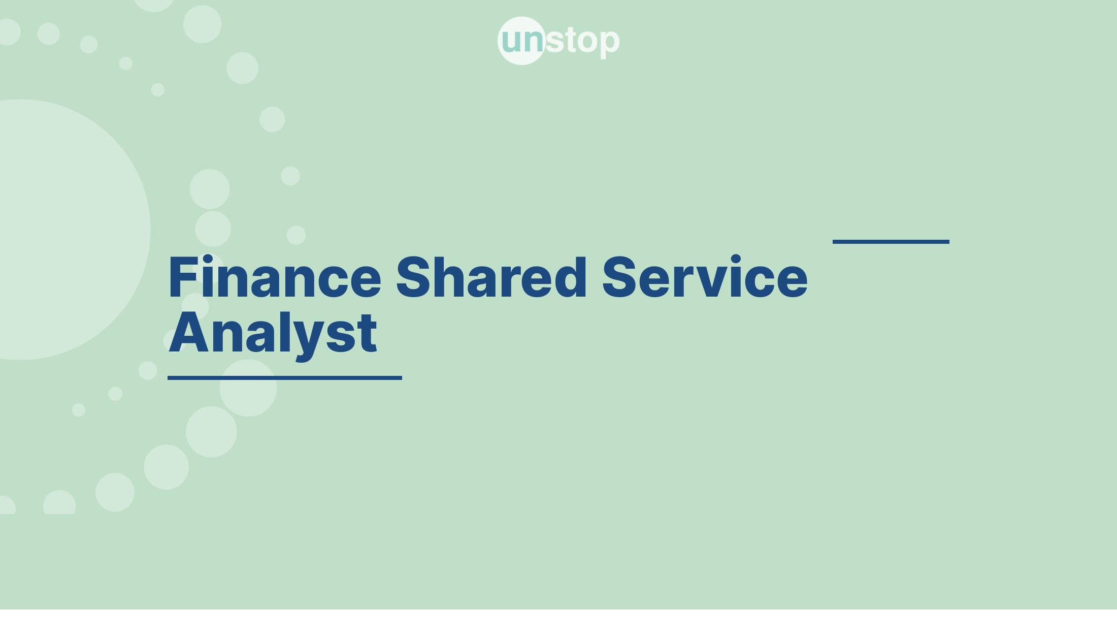 Finance Shared Service Analyst by FIS Global! // Unstop