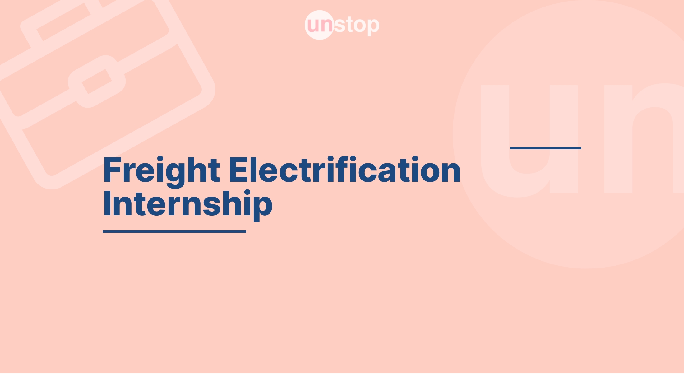 Intern – Freight Electrification by World Resources Institute! // Unstop