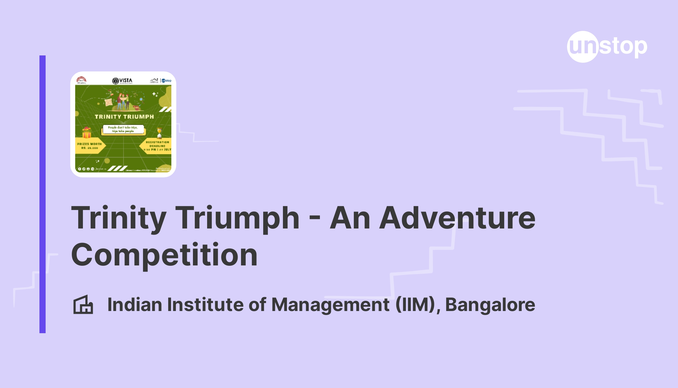 Vista 2024: Trinity Triumph, An Adventure Competition