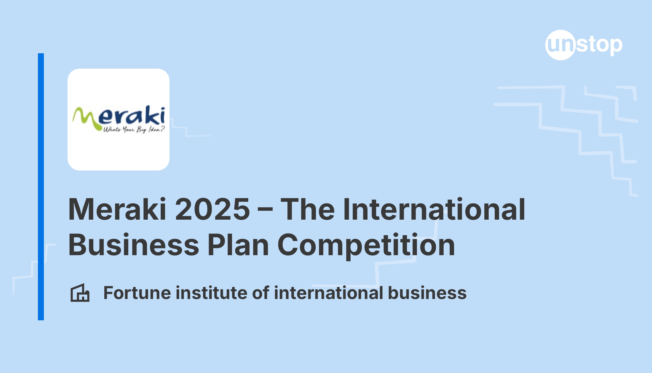 Meraki 2025 – The International Business Plan Competition - 2025