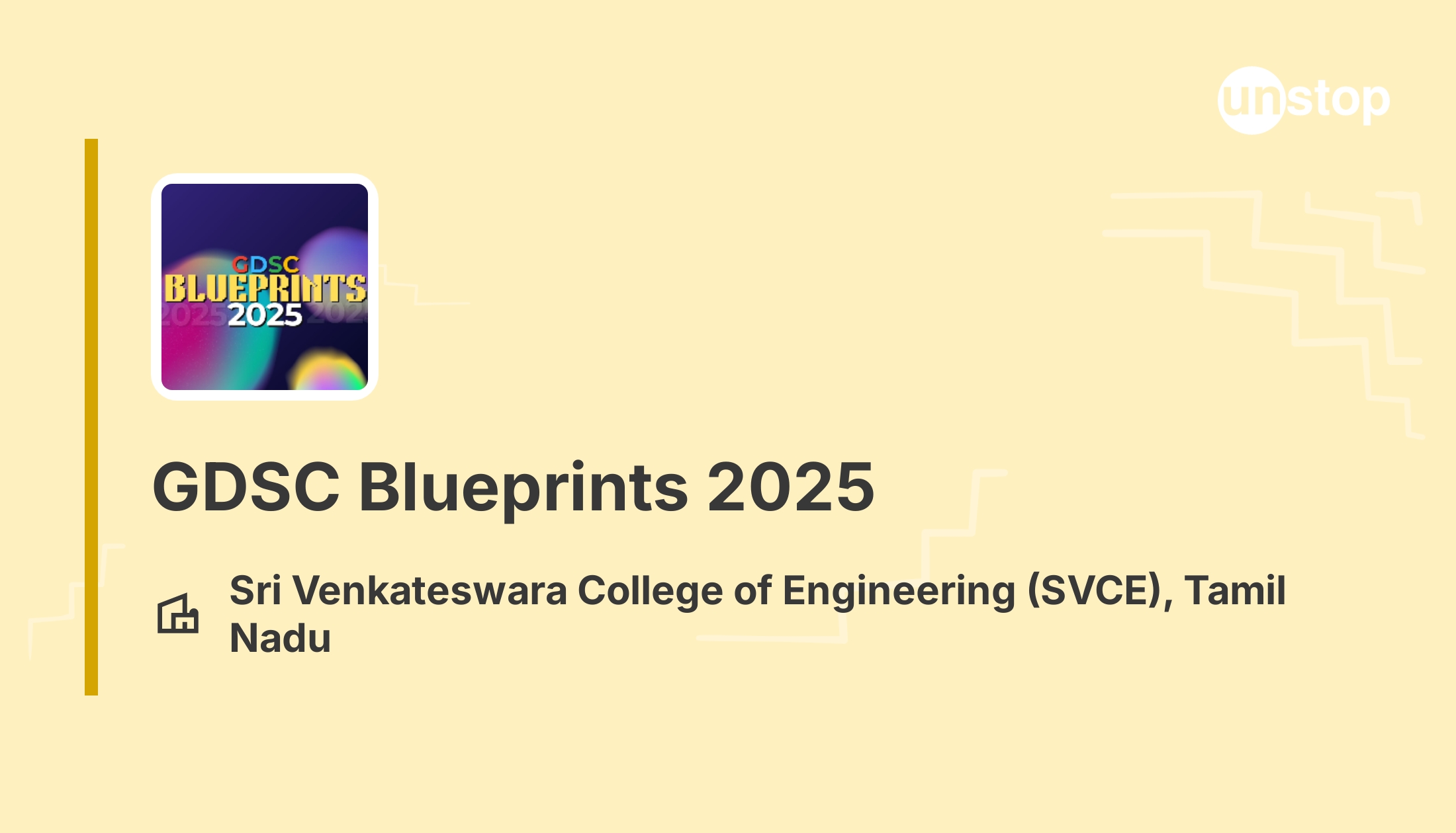 GDSC BLUEPRINTS 2025 - 2025 // Unstop