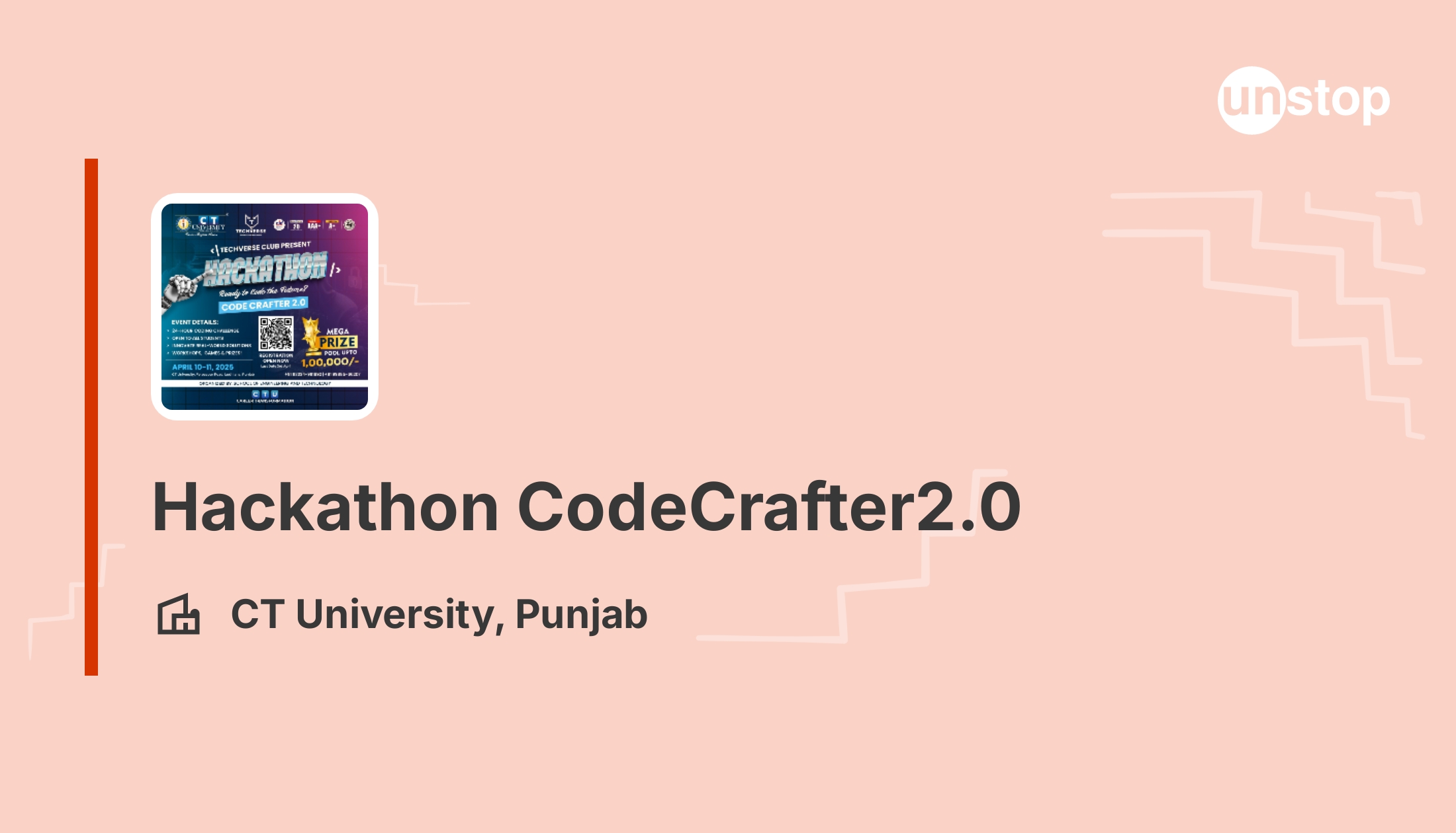 Hackathon CodeCrafter2.0 - 2025 // Unstop