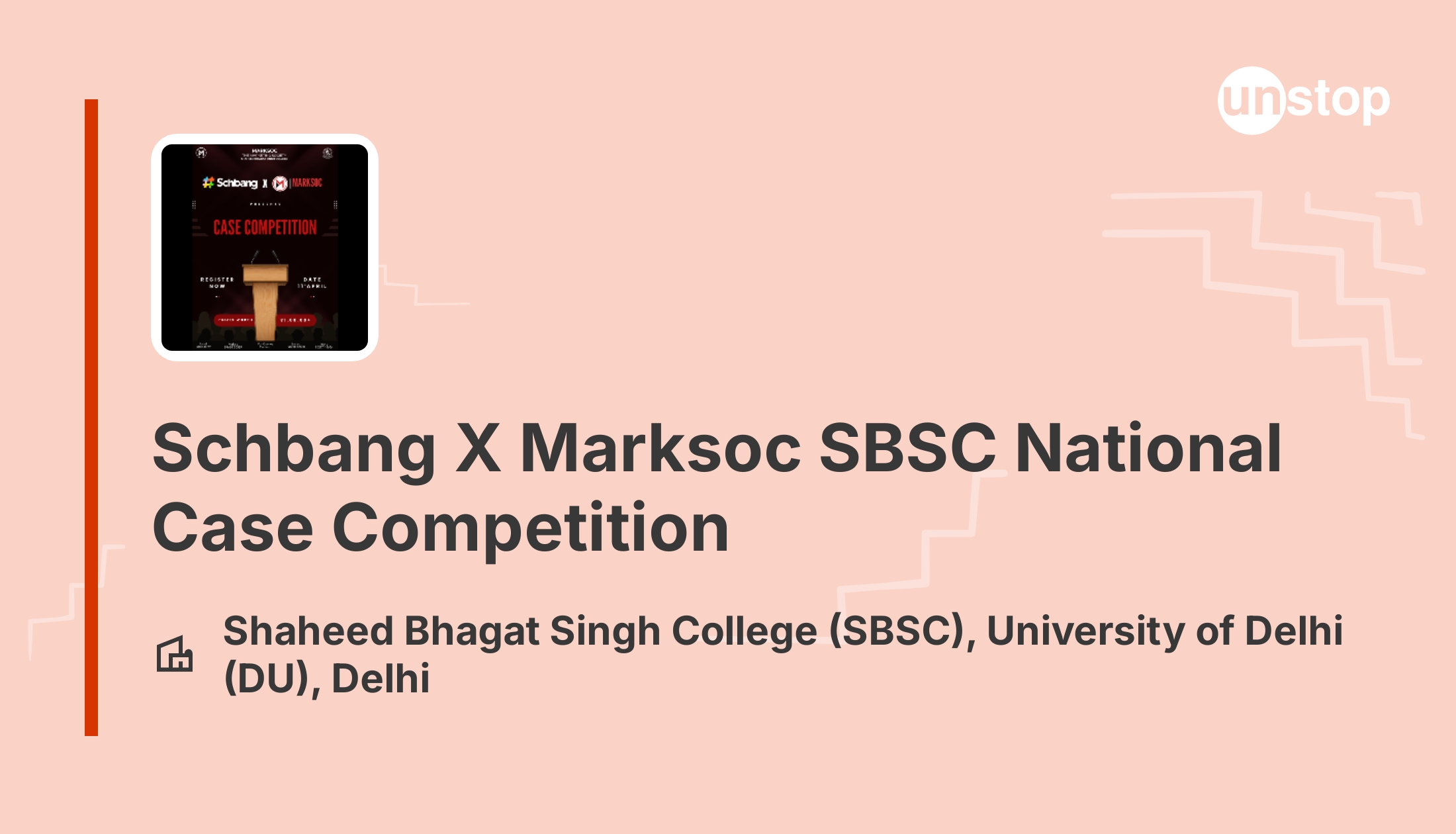 Schbang X Marksoc National Case Competition - 2025 // Unstop