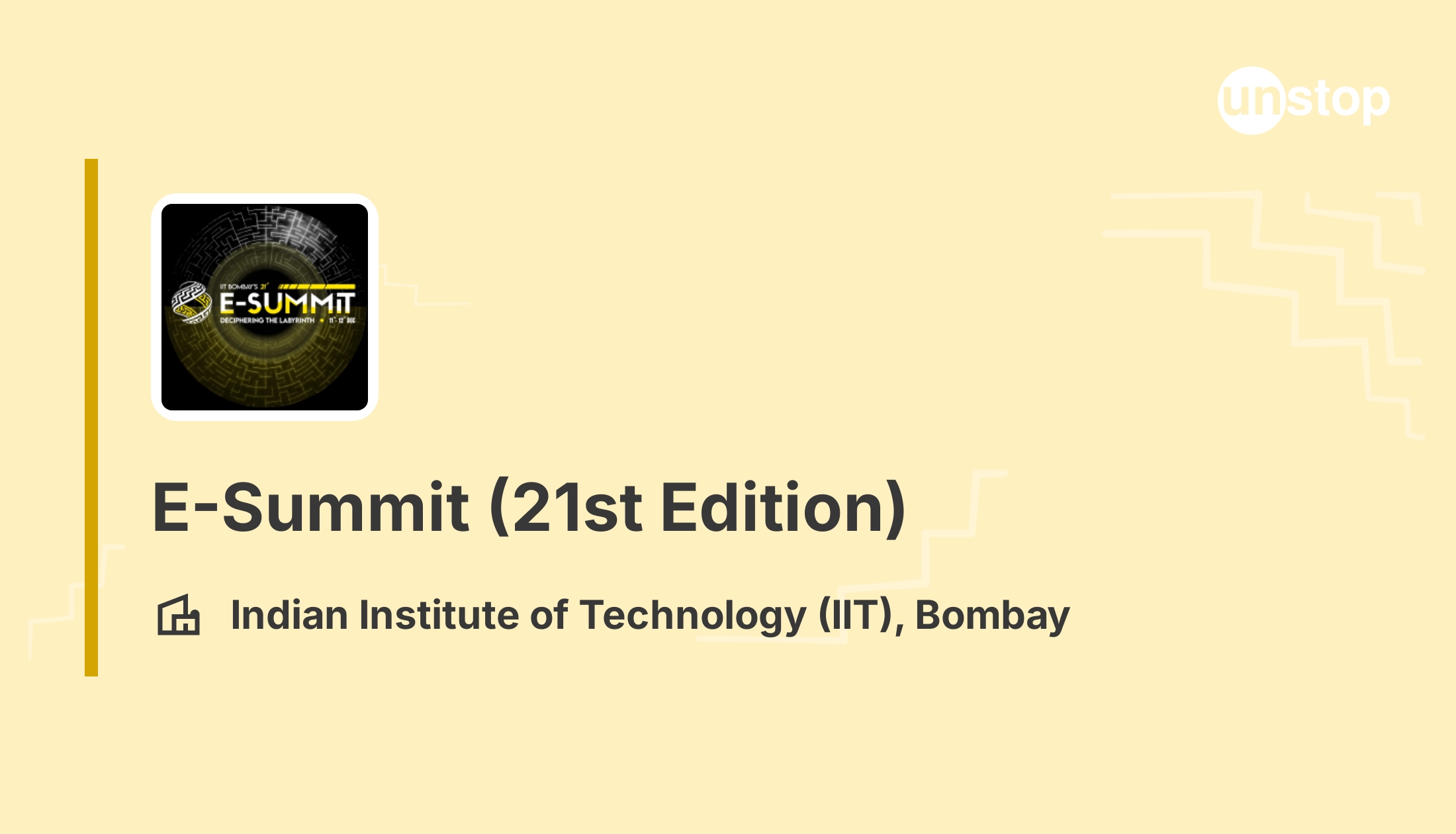 E-Summit (21st Edition) - 2025 // Unstop
