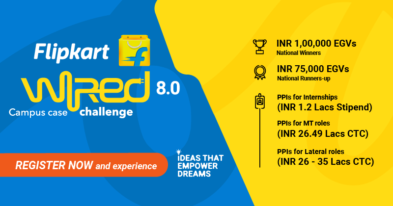 Participate in Flipkart WiRED 8.0 - Product Track