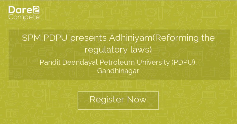 SPM,PDPU presents Adhiniyam(Reforming the regulatory laws) by Pandit ...