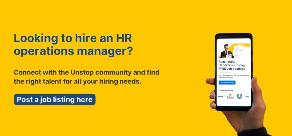 HR Operations Manager Job Description Samples (2024) // Unstop HR Operations Manager Job Description Samples (2024) // Unstop