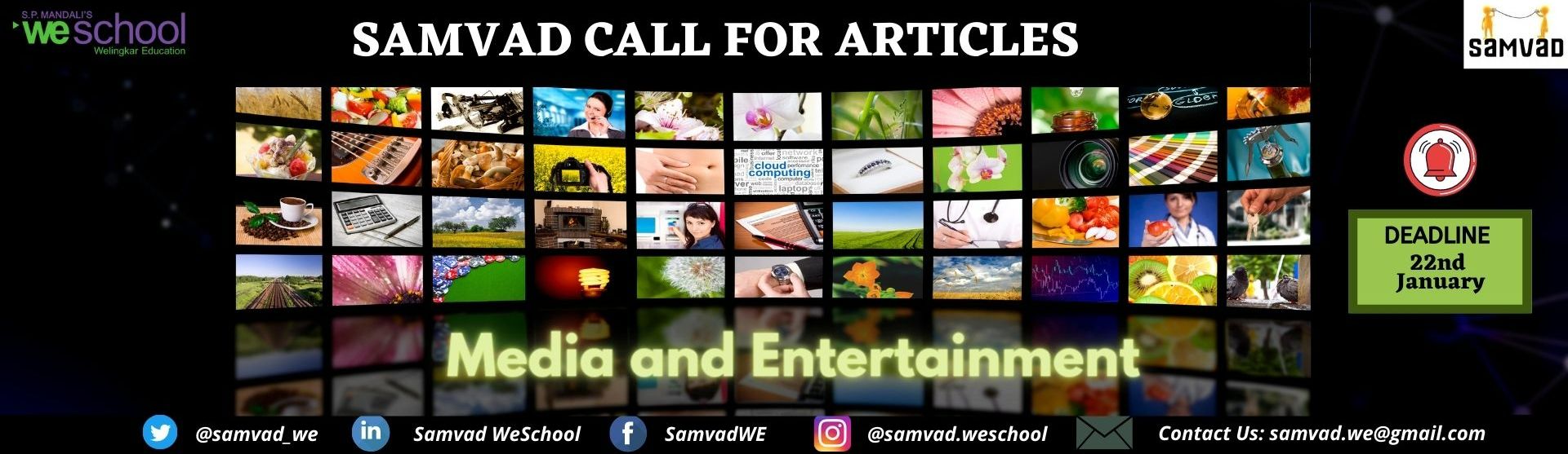 Samvad: Call for Articles on Media & Entertainment by Prin. L.N ...