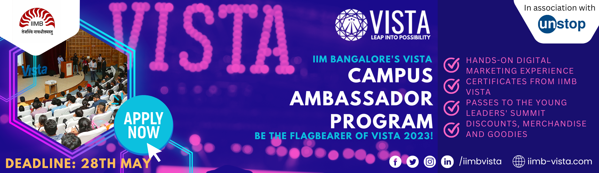 Campus Ambassador Program at IIM Bangalore, Business Summit by Indian ...
