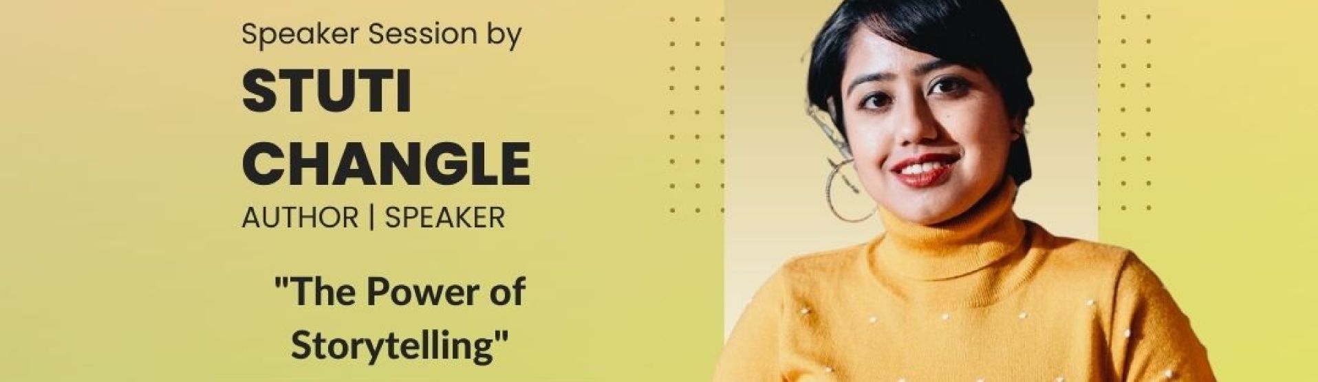 Speaker Session by Stuti Changle by The Book Club, Shri Ram College of ...