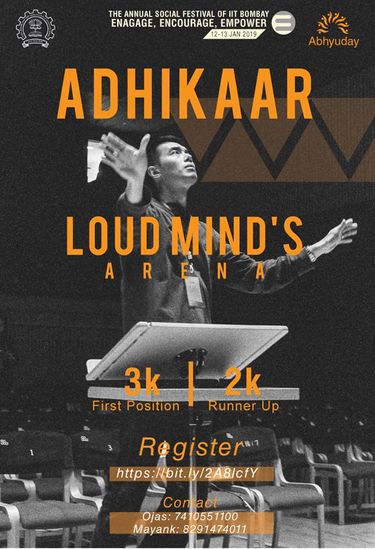ADHIKAAR - Debate competition| Abhyuday, IIT Bombay by Indian Institute ...