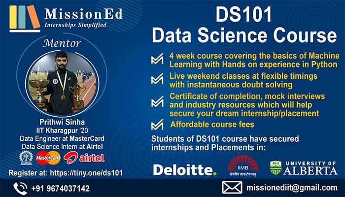 DS101 - Data Science Course! // Unstop (formerly Dare2Compete)