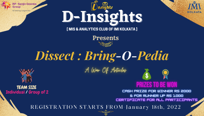 Bring - O - Pedia competition for Engineering Students, MBA Students, Postgraduate ...