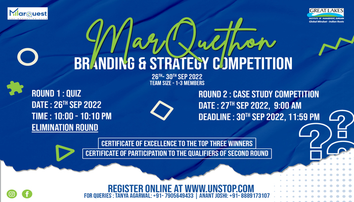 MarQuethon by Great Lakes Institute of Management (GLIM), Gurgaon ...
