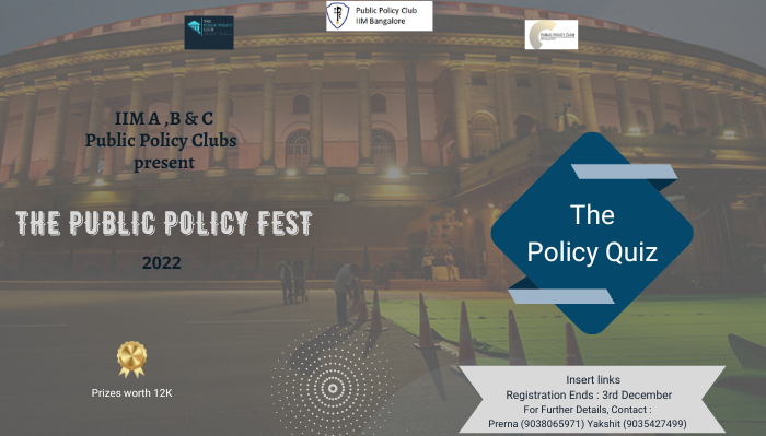 Policy Quiz Competition: IIM ABC Public Policy Fest by Indian Institute of Management (IIM ...