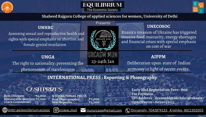 SRCASW - MUN by Shaheed Rajguru College of Applied Sciences for Women ...