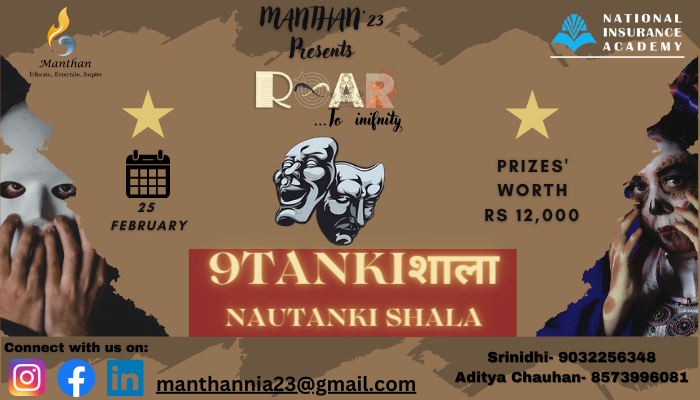 9TANKIशाला : Nukkad Natak by National Insurance Academy (NIA), Pune ...