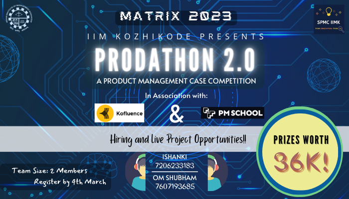 Prodathon 2.0 by Indian Institute of Management (IIM), Kozhikode ...