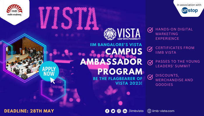 Campus Ambassador Program at IIM Bangalore, Business Summit by Indian Institute of Management ...
