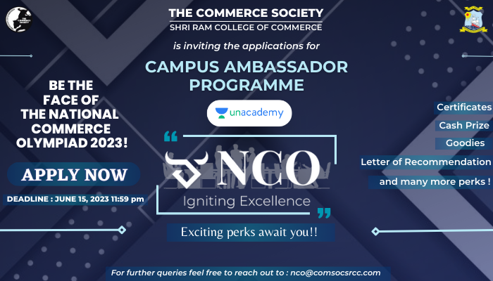 Campus Ambassador Program for National Commerce Olympiad 2023 by Shri ...