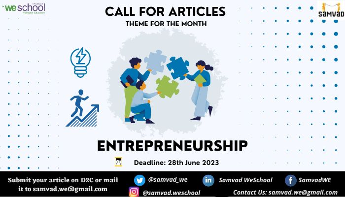Samvad : Call for Articles on Entrepreneurship by Prin. L.N. Welingkar ...