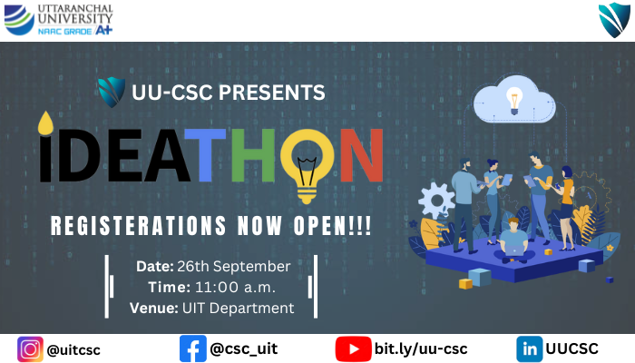 Ideathon by Uttaranchal University Computer Science Club(UU CSC ...