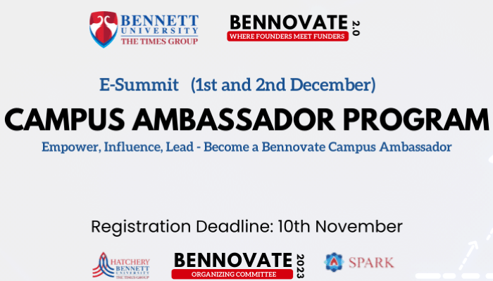 Campus Ambassador Program, Bennovate 2.0 by Bennett University (BU ...