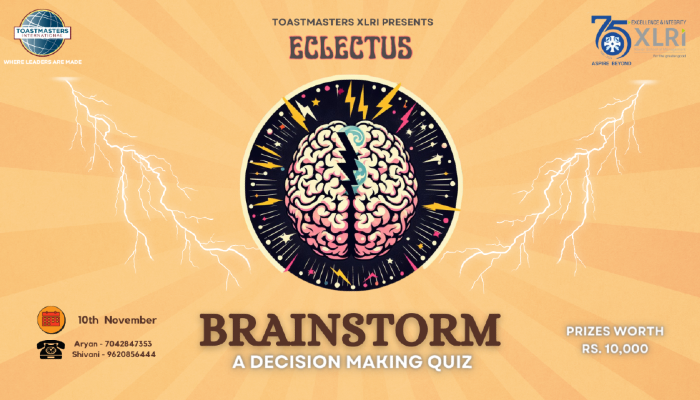 Brainstorm : A Decision Making Conquest by Xavier School of Management ...